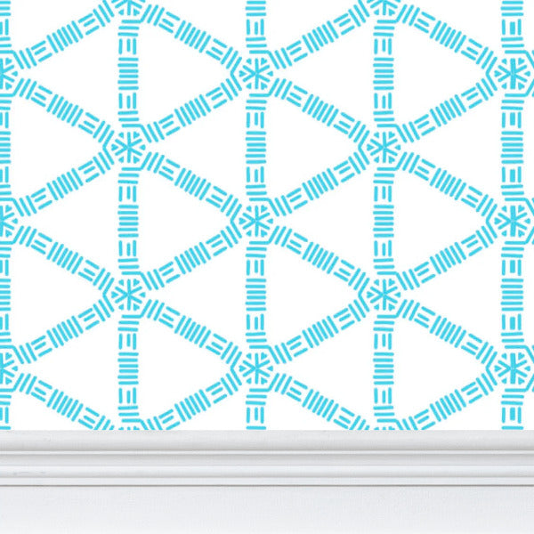 Turquoise Lattice Wallpaper – B.Maraffi Art and Home