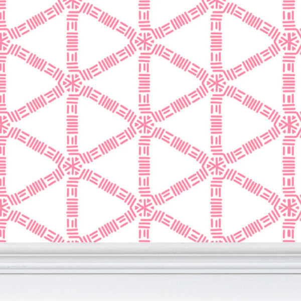 Pink Lattice Wallpaper – B.Maraffi Art and Home